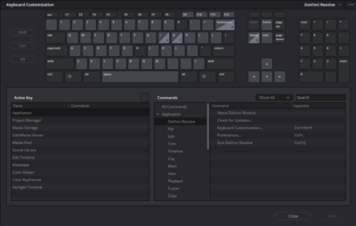 Davinci resolve shortcuts list - raschem