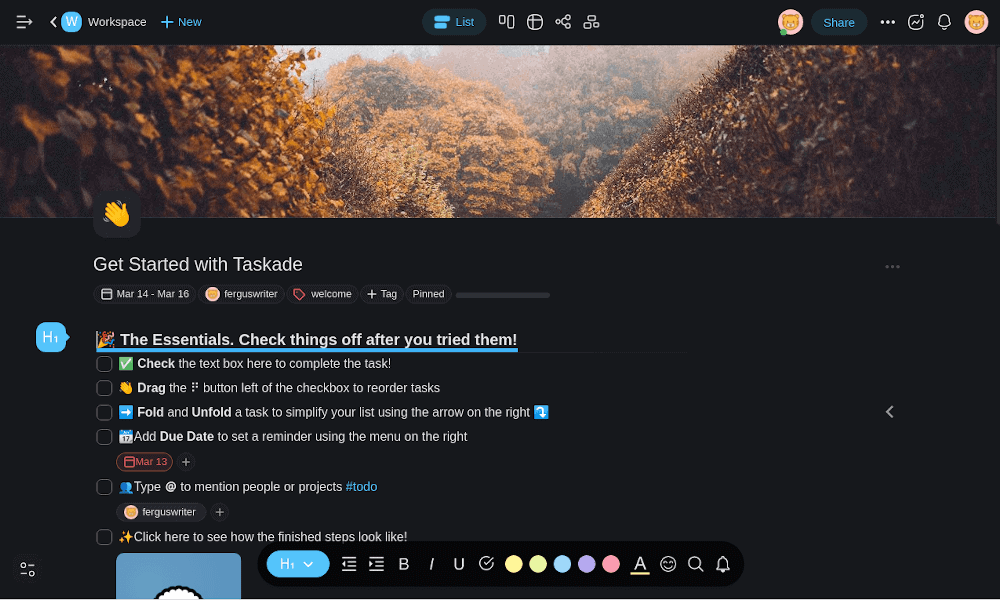 Taskade Review 2024 [Features, Pros and Cons & More]