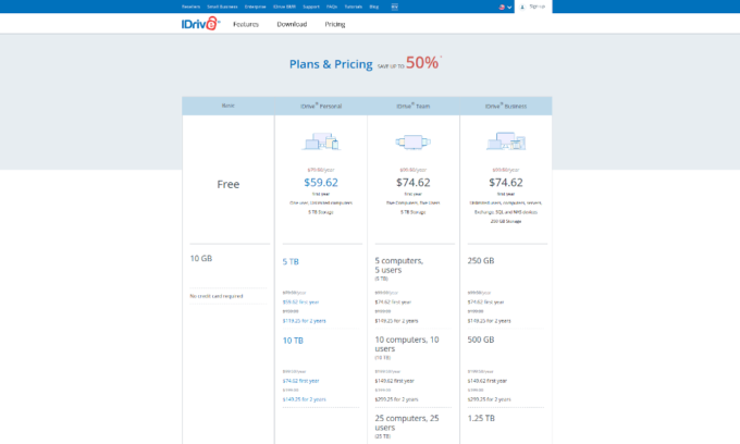 IDrive Pricing Guide 2023 [How Much Does IDrive Storage Cost?]