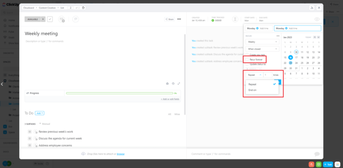 How To Create Clickup Recurring Tasks A 2023 Beginners Guide