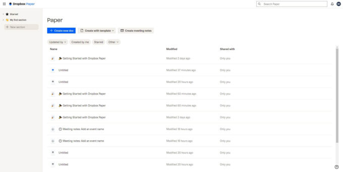 Dropbox Paper Review 2023: Note-Taking Features, Pricing & More