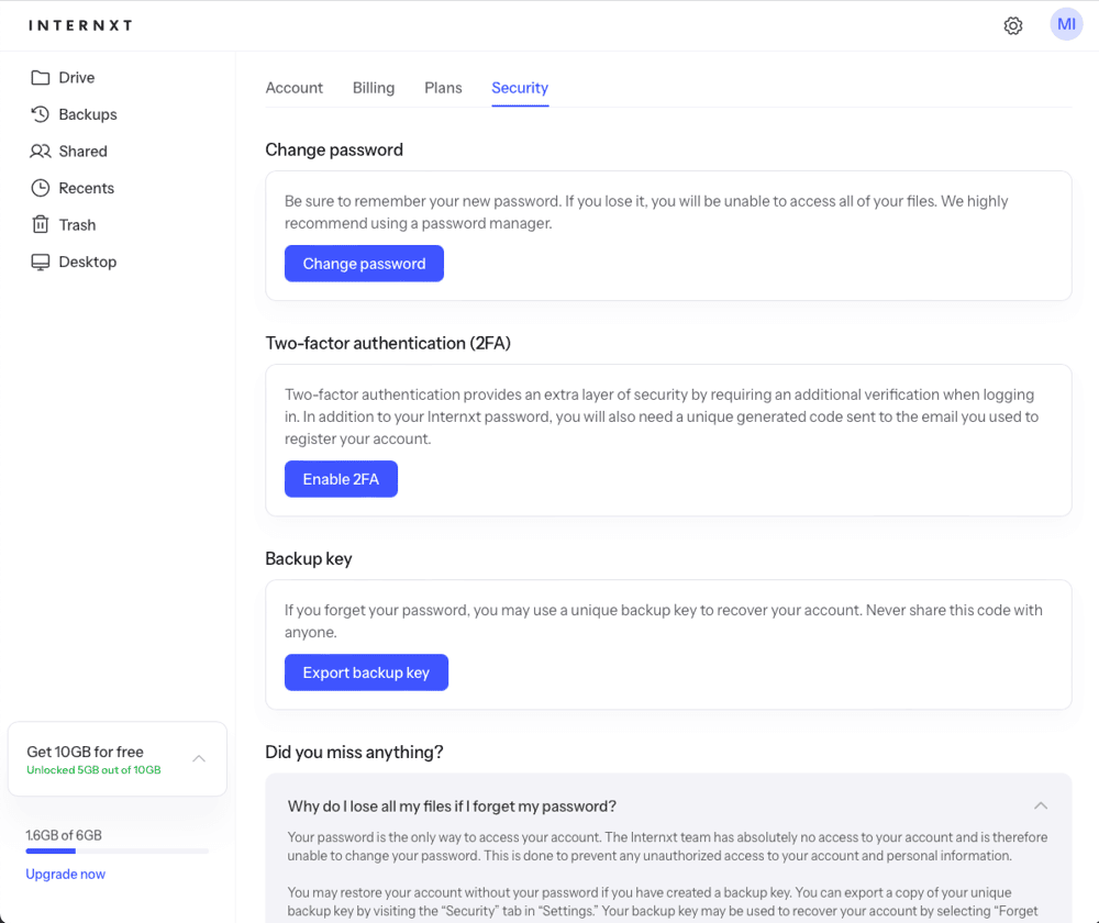 Internxt Review 2025 [Features, Pricing, Security & Details]